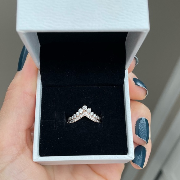 Pandora | Jewelry | Pandora Princess Wishbone Ring Size 45 48 | Poshmark